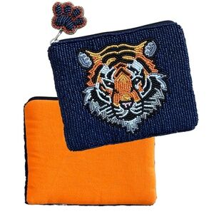 Lily Posh | Bags | Tiger Coin Purse Game Day Tigers Football Coin Pouch ...